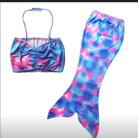 Swim | New 3 Pc Mermaid Bathing Suit Costume W Tail | Poshmark